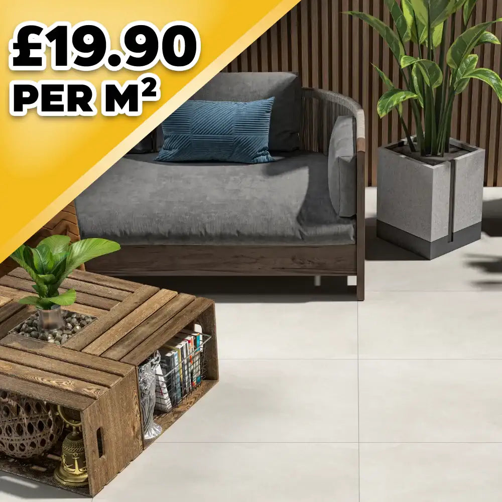 Quartz White Porcelain Paving Tile · Darlaston Builders Merchants